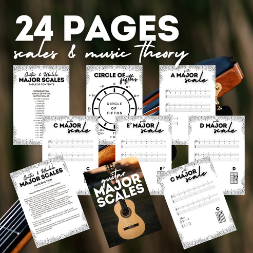 All Major Scales for Guitar PDF Instant Download – Bernadette Teaches Music