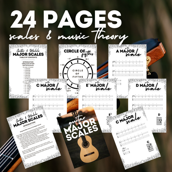 All Major Scales for Guitar PDF Instant Download – Bernadette Teaches Music