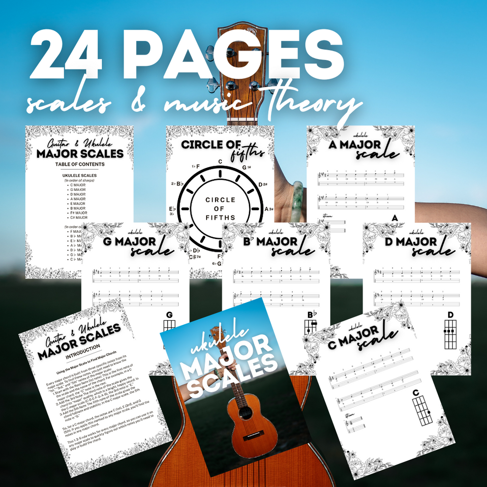 All Major Scales for Ukulele PDF Instant Download – Bernadette Teaches ...